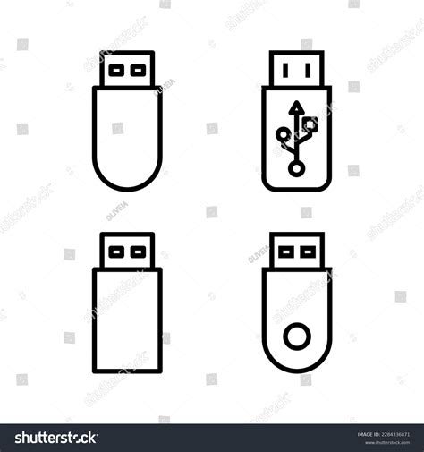 Usb Icon Vector Illustration Flash Disk Stock Vector Royalty Free 2284336871 Shutterstock