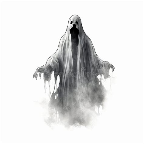 Horror Ghost Frightening Specter Stock Illustration Illustration Of