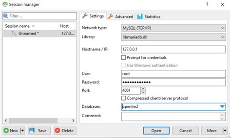 how to backup openlm server mariadb with heidisql ht890 openlm