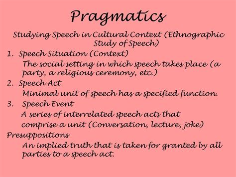 PPT Semantics And Pragmatics PowerPoint Presentation Free Download ID