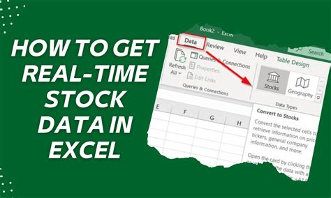 How To Get Real Time Stock Data In Excel Earn And Excel