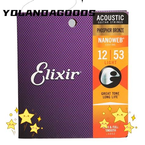 สายกีต้าร์โปร่ง Yola 16052 16027 11052 Bronze Elixir Guitar Strings Diy Nickel Winding Repair