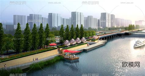 河边观景台鸟瞰psd下载 ID12233004 3dmax免费模型 欧模网