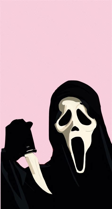 Ghostface Pink Scream 1996 Lockscreen Halloween Wallpaper Backgrounds