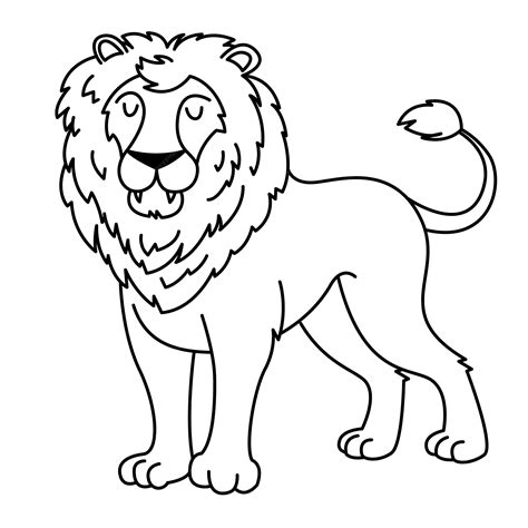 Lion Print Outline