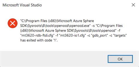 Azure Sphere Debugging Two Rtapps At Once Fails With Openocd Error