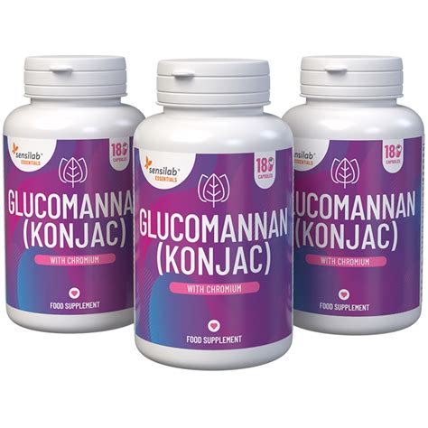 Glucomannan Capsules 1 2 Free Sensilab Essentials