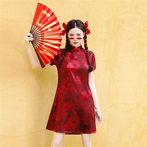 Stanley Coco ชุดกี่เพ้าผู้หญิง ขนาดพิเศษใหม่ย้อนยุคที่สวยงามทันสมัยจีน