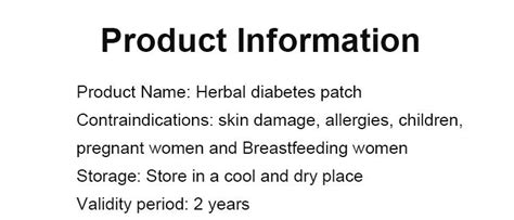 Herbal Diabetes Patch Not Sold In Stores