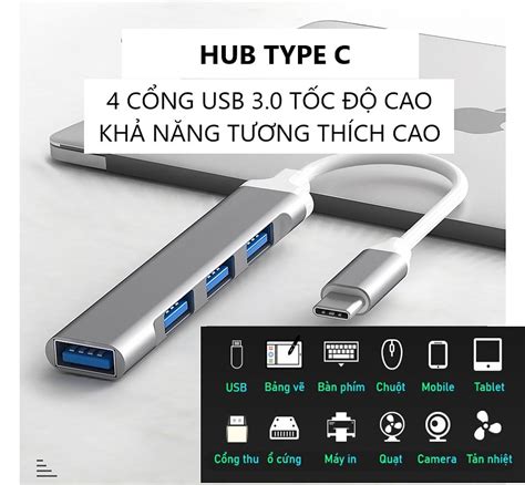 Hub Type C V Hub Usb T C Cao Chia C Ng Usb Cv Hub Chuy N I D Nh Cho Macbook Pro