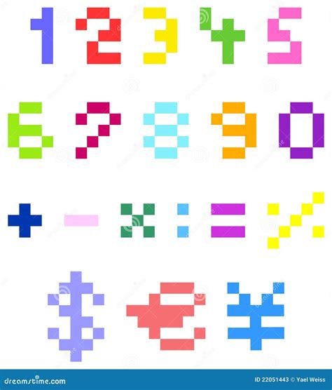 Pixel Numbers Stock Photos Image 22051443