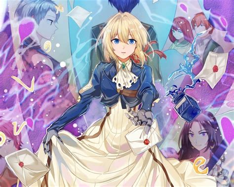 2boys 4girls Bangs Blackhair Blondehair Blueeyes Bluehair イラスト