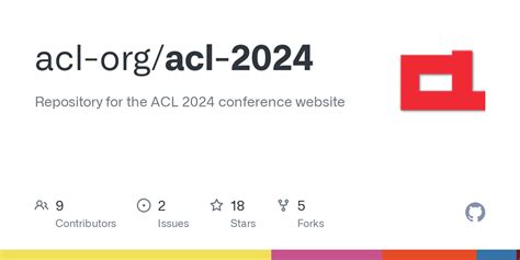 Github Acl Orgacl 2024 Repository For The Acl 2024 Conference Website