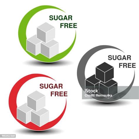 벡터 설탕 무료 기호 흰색 배경에 고립입니다 그림자와 함께 원 안에 설탕의 실루엣 큐브 건강한 생활방식에 대한 스톡 벡터 아트 및 기타 이미지 건강한 생활방식 건강한