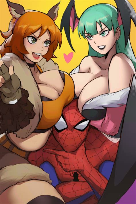 Funi Xd Morrigan Aensland Spider Man Squirrel Girl Marvel