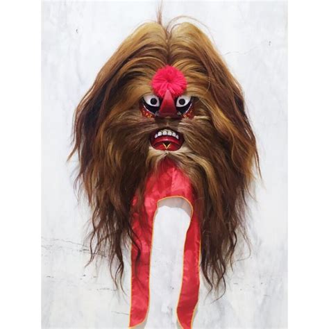 Ganongan Full Rambut Sapi Dewasa Topeng Bujang Ganong Topeng Ganong Pentas Reyog Lazada Indonesia