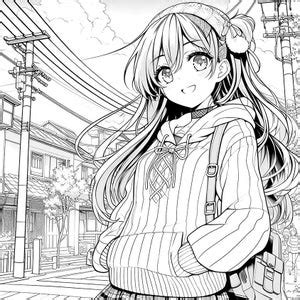 25 Anime Girl Coloring Pages Anime Girls Anime Style Kawaii Girls