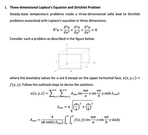 Three Dimensional Laplaces Equation And Dirichlet