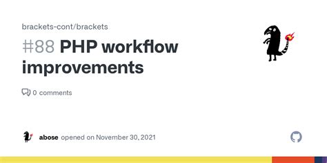 Php Workflow Improvements · Issue 88 · Brackets Contbrackets · Github