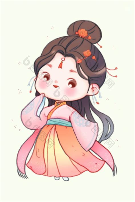 版汉服女孩人物png下载 包图网