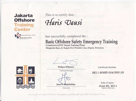 Boset Certificate Pdf