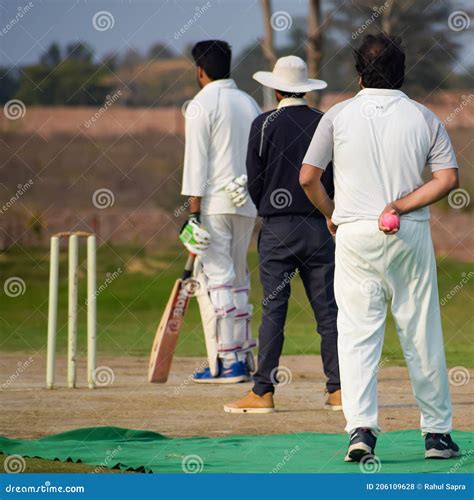 New Delhi India â€ July 01 2018 Full Length Of Cricketer Playing On