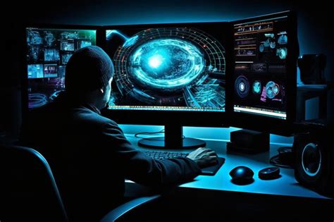 Premium Photo A Person Using A Braincomputer Interface To Control