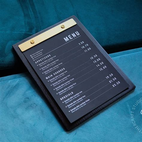 Restaurant Menu Clipboard Etsy