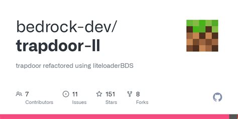Github Bedrock Devtrapdoor Ll Trapdoor Refactored Using Liteloaderbds