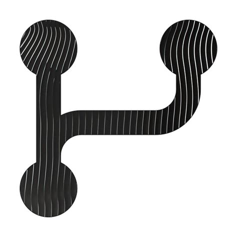 Premium Photo Code Branch Icon Black White Lines Texture