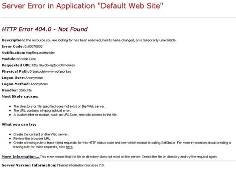 Error An Error Occurred While Processing Your Request Iis