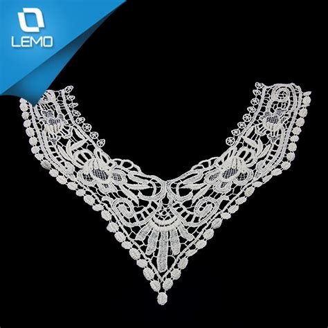 Low Moq Embroidery Design Chemical Neck Lace China Ladies Neck Design