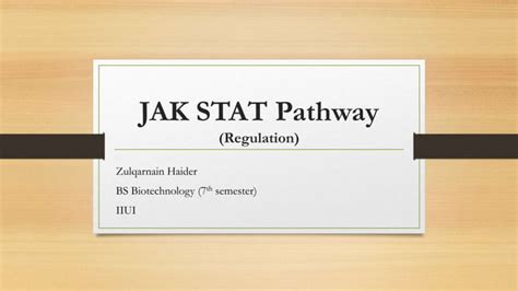 Regulation Of Jak Stat Pathway Ppt