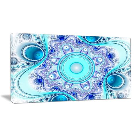 Designart Turquoise Wavy Curves And Circles Graphic Art Wayfair