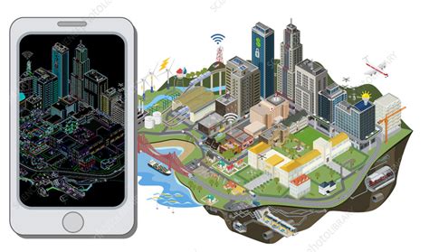 Smart City Conceptual Illustration Stock Image C0596352 Science