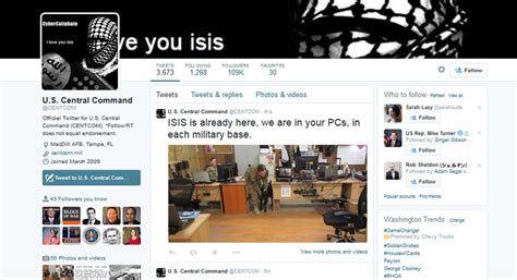 Centcom Twitter And Youtube Back After Hack Politico