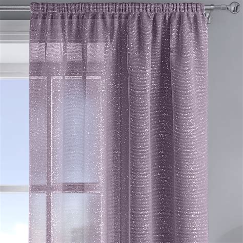 Velosso Alessandria Sparkle Mauve Voile Panel Linens Online