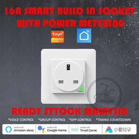 Tuya Smart Wifi Plug Socket Built In UK A Tuya Adaptor Power Energy Monitor Wireless Remote