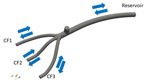 3d View Of The Geometry Of The Trifurcation The Arrows Indicate The Download Scientific