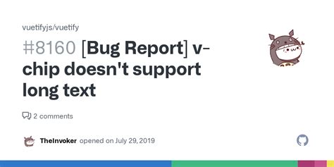 [bug report] v chip doesn t support long text · issue 8160 · vuetifyjs vuetify · github