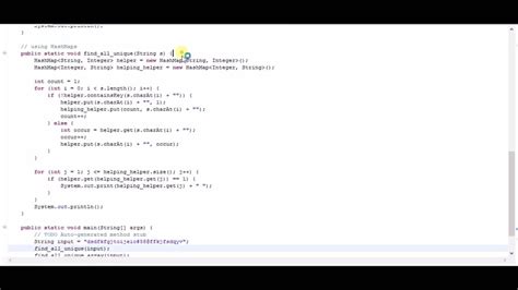 Find Unique Characters Youtube