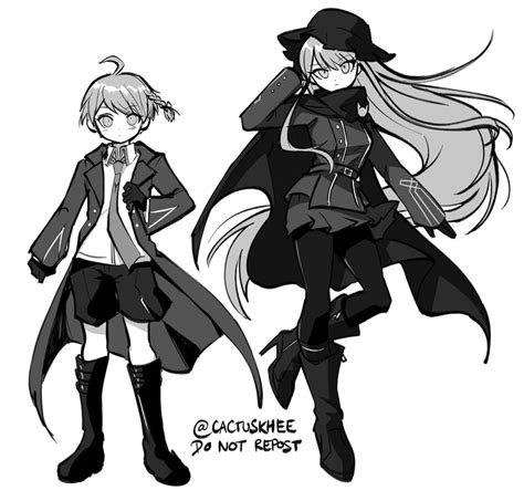 Kirigiri Kyoko And Naegi Makoto Danganronpa And 1 More Drawn By Khee