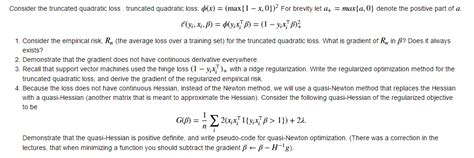Consider The Truncated Quadratic Loss Truncated