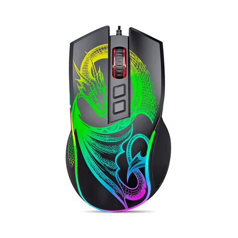 Mouse Gamer Usb Rgb 7b 12800dpi Micronic Dragon Mic Gm805 Gmg System