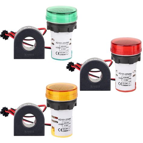 DROK AC Volt Meter Pcs AC V A Voltage Current Monitor Digital LED Display