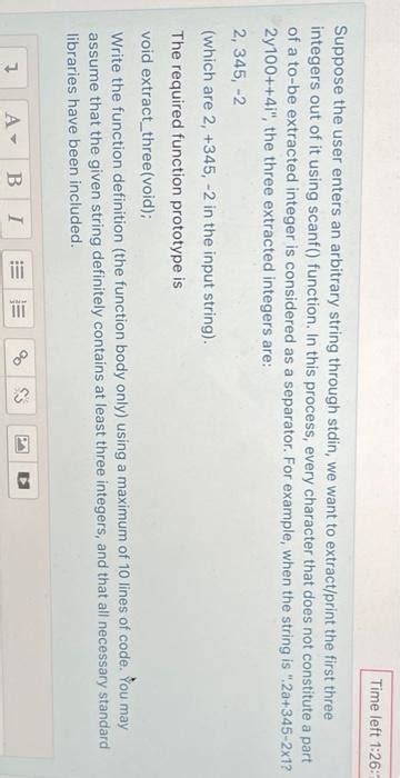 Solved Time Left 1261 Suppose The User Enters An Arbitrary