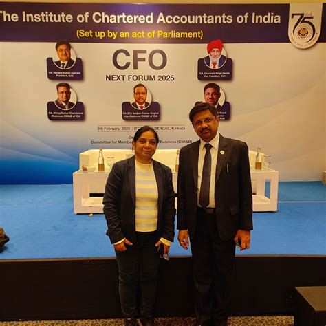 Delighted To Attend Icai Cfo Meet Held At Itc Royal It Was Wonderful