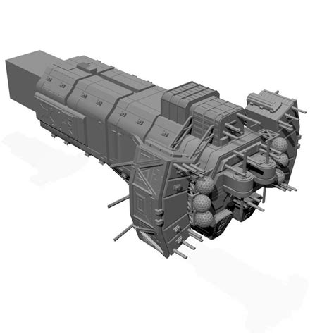 Expanse Unn Truman Class Dreadnought 3d Model 3d Printable Cgtrader