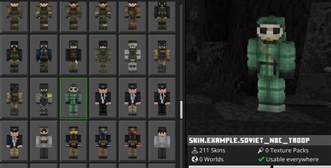Military Skin Pack For Minecraft Bedrock