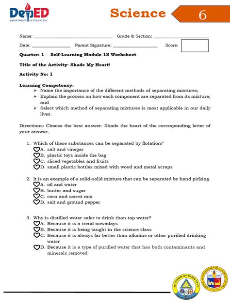 Science 6 Q1 Dw18 Pdf